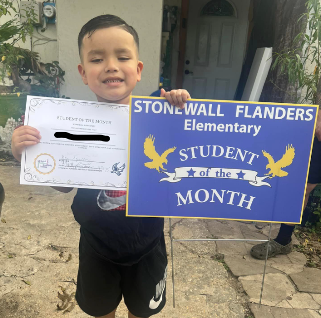 Students of the Month | Stonewall Flanders Elementary